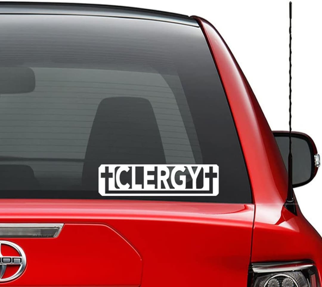 Christian Clergy Church Vinyl Decal Sticker Car Truck Vehicle Bumper ...