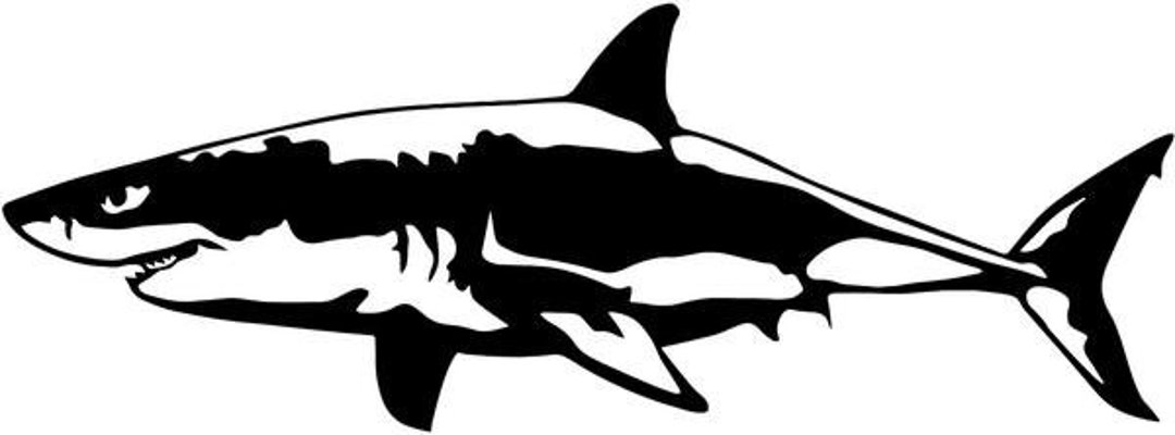 Animal Great White Shark Vinyl Decal Sticker Car Truck Vehicle Bumper ...