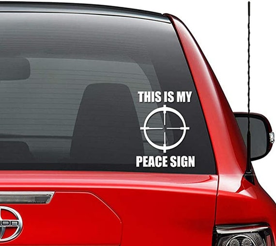 This is My Peace Sign Target Crosshair Scope Vinyl Decal | Etsy