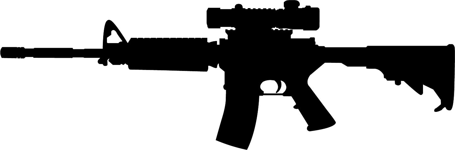 Made in USA AR-15 Rifle Die Cut Vinyl Decal Sticker for Car Truck ...