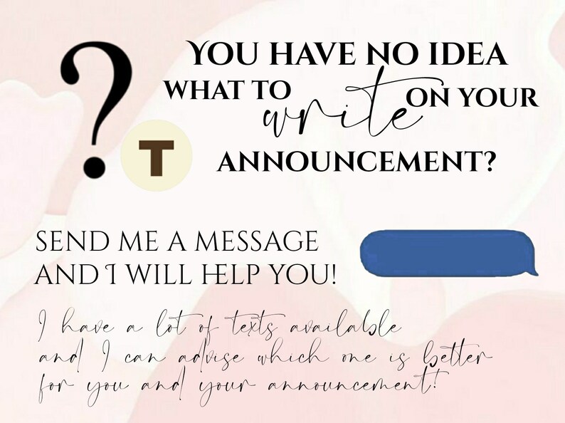 Custom Baby Neutral Announcement With Due Date Any Text for Social ...