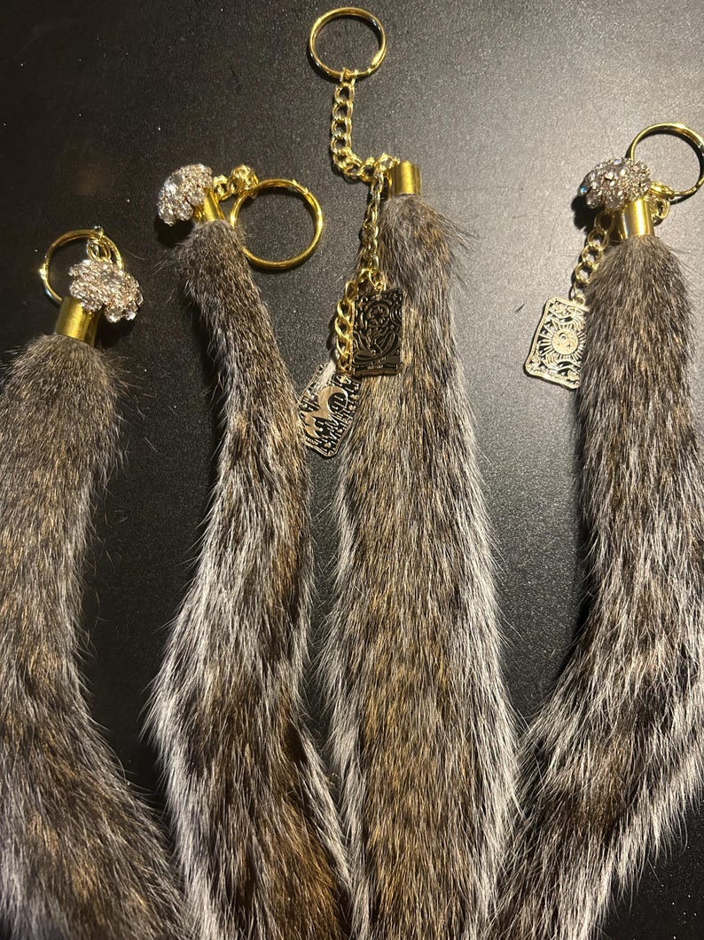 Squirrel Tail Keychain - Etsy