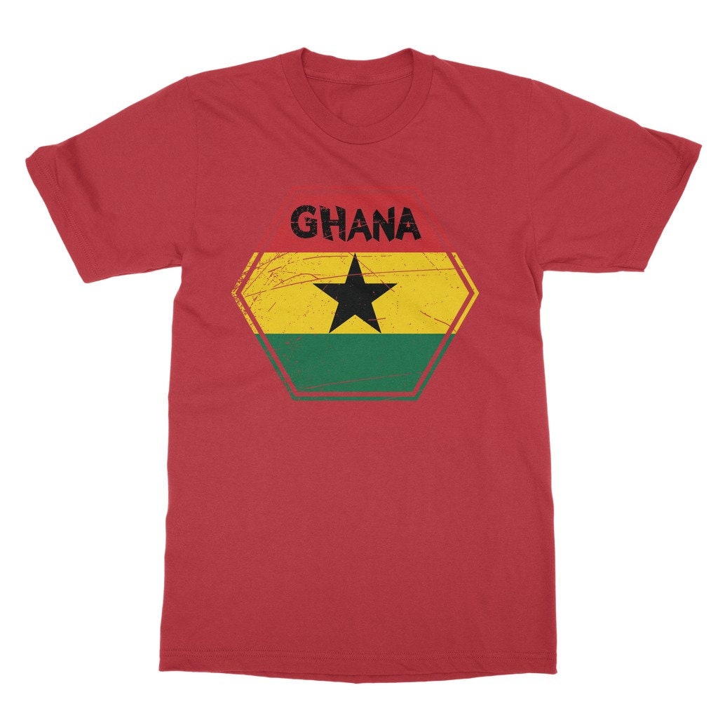 Ghana Shirt Ghanaian Flag Vintage Retro Distressed Design Pride ...