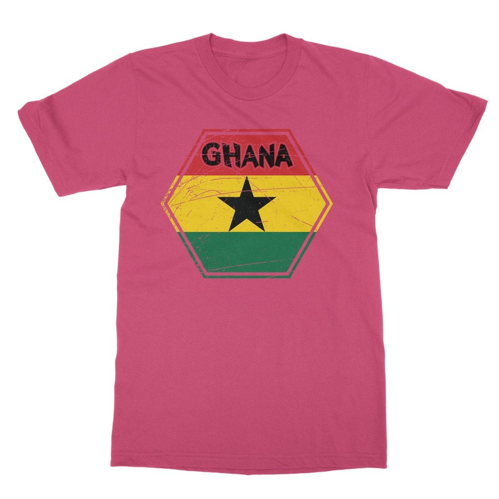 Ghana Shirt Ghanaian Flag Vintage Retro Distressed Design Pride ...