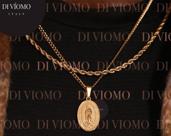 Religious Catholic Pendant, Virgin Mary Necklace, Immaculate Heart ...