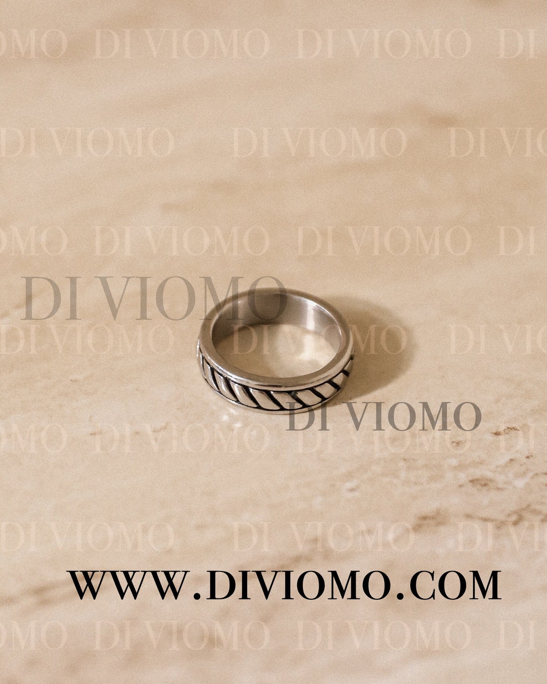 Silver Band Ring, Silver Ring Men, Men's Silver Band Ring, Silver Rope ...