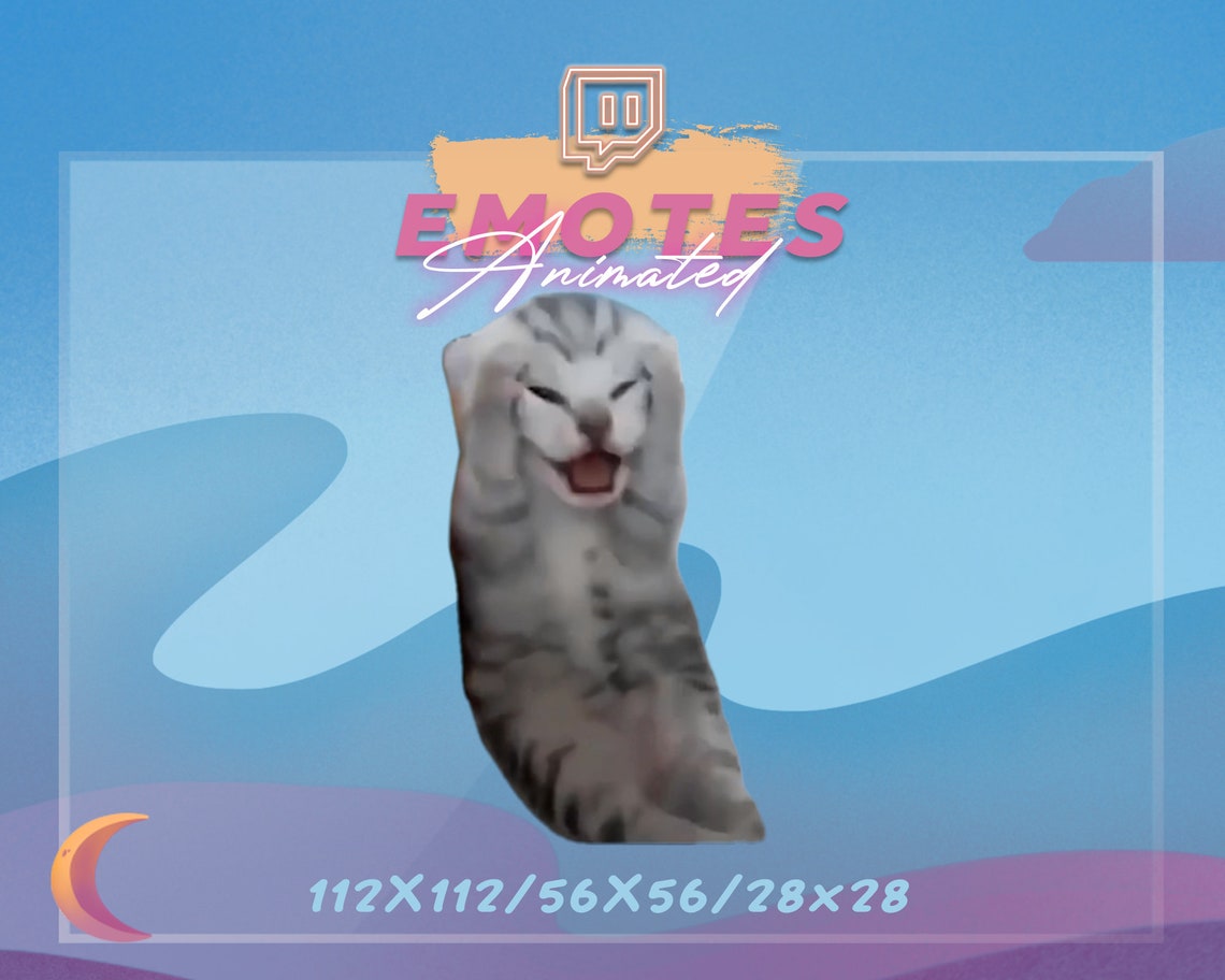 Dramatic Kitty Meme Emote: Animated Kawaii GIF (instant Download) - Etsy