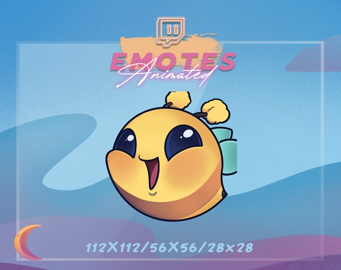 ANIMATED EMOTE, Bee Emote, Happy Flying Emote, Emote, Insect Emote ...