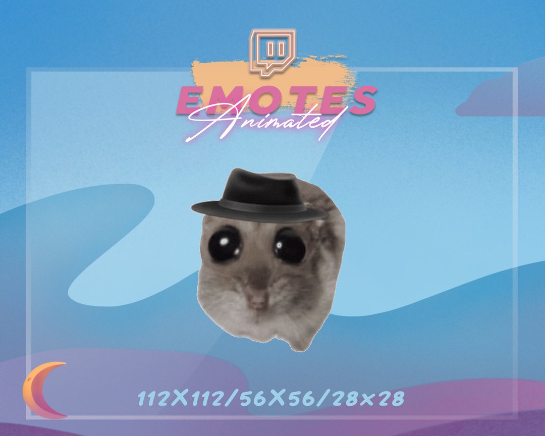 SAD HAMSTER hat Meme Emote Stream Emote Meme Emote Kawaii GIF - Etsy
