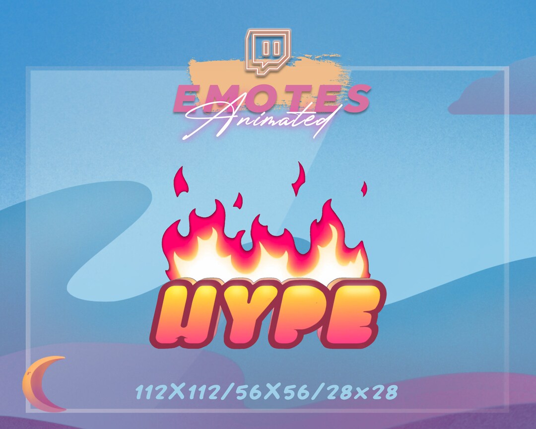 Animated HYPE Emote - Twitch Fire Emote | Discord Emote | Hype GIF ...
