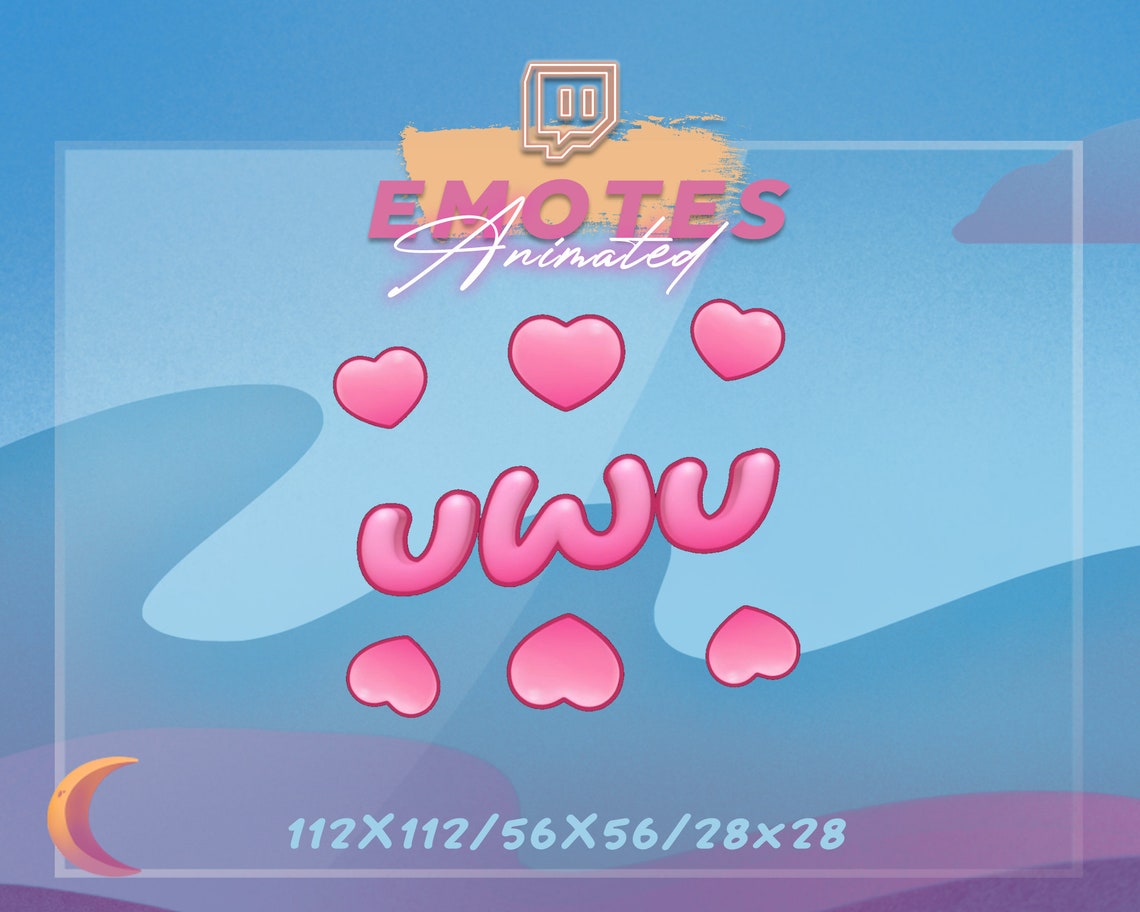 Animated UWU Emote UWU Pink Uwu GIF , Heart Emote, Cute Emote for ...
