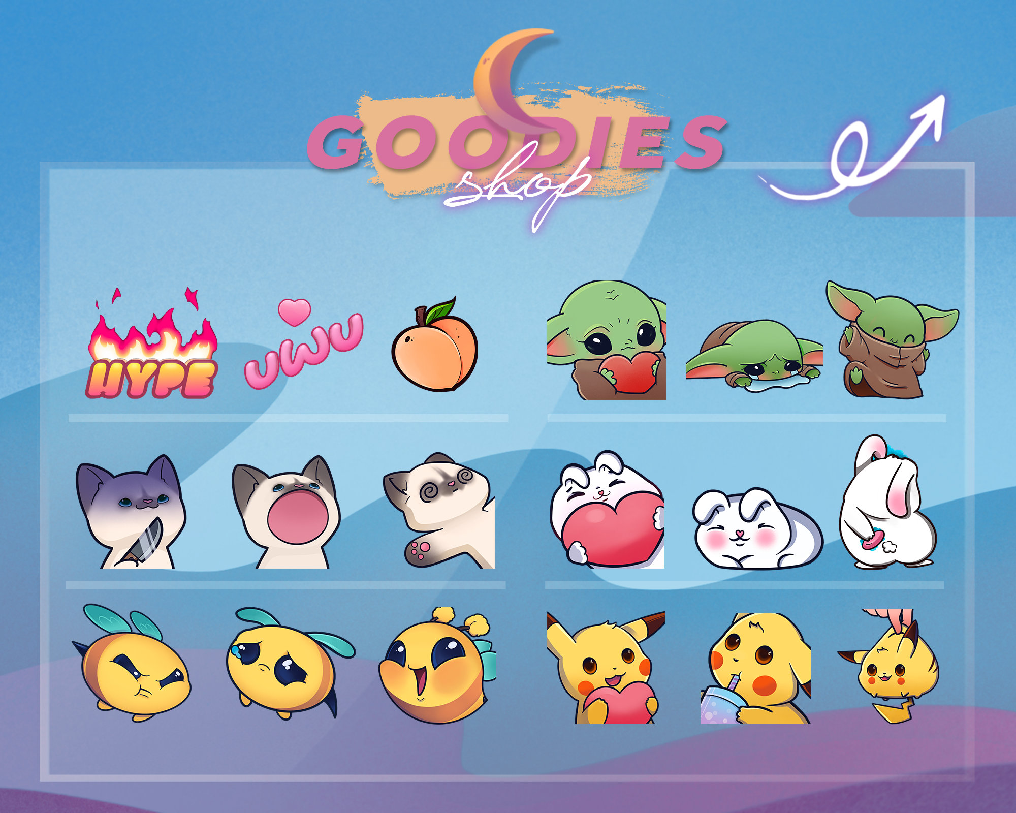 Animated Pokemon Chibi Emote - Pikachu Twitch Emote | Anime Emote ...