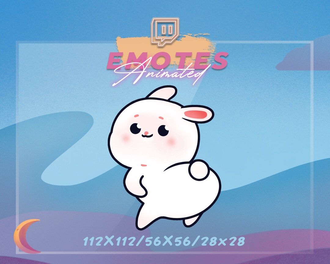 Emote Twitch Chibi Bottino animato Emote Coniglietto / Emote Danzante ...