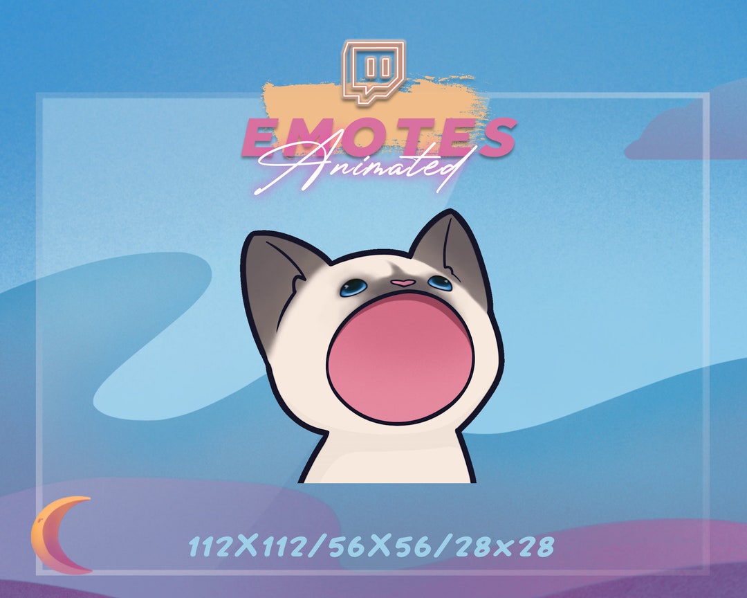 Animated Twitch Emote - Siamese Cat | Pop Cat GIF | Bop Cat Emote ...