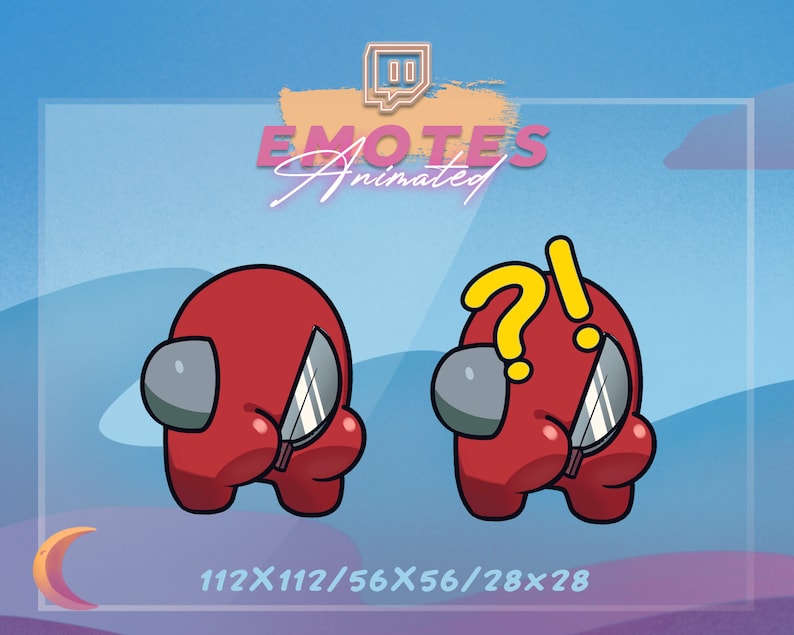 Animated Twitch Emote AMONG US Evil Emote Chibi Emote - Etsy UK