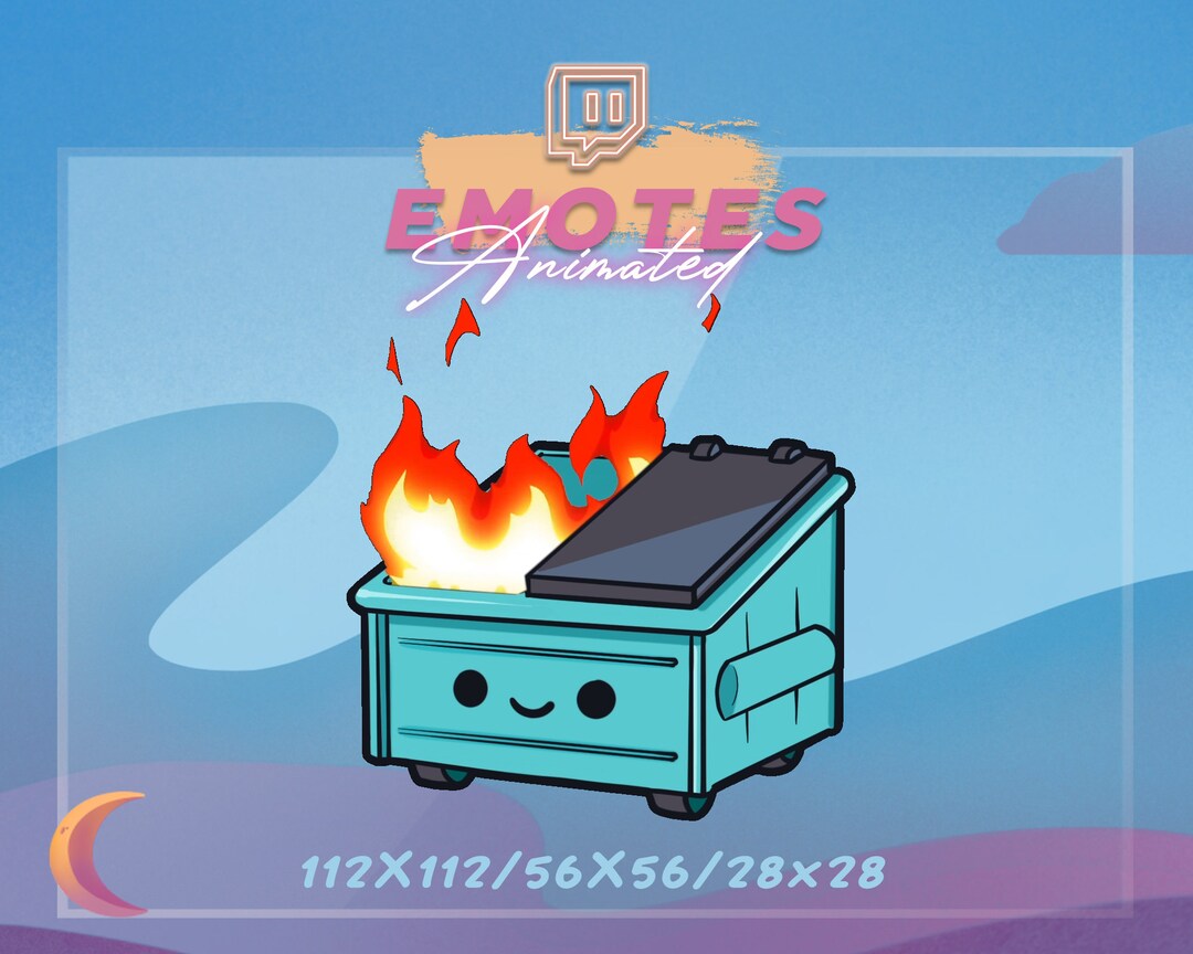 Dumpster Fire Animated Emote: Kawaii Meme GIF (digital Download) - Etsy