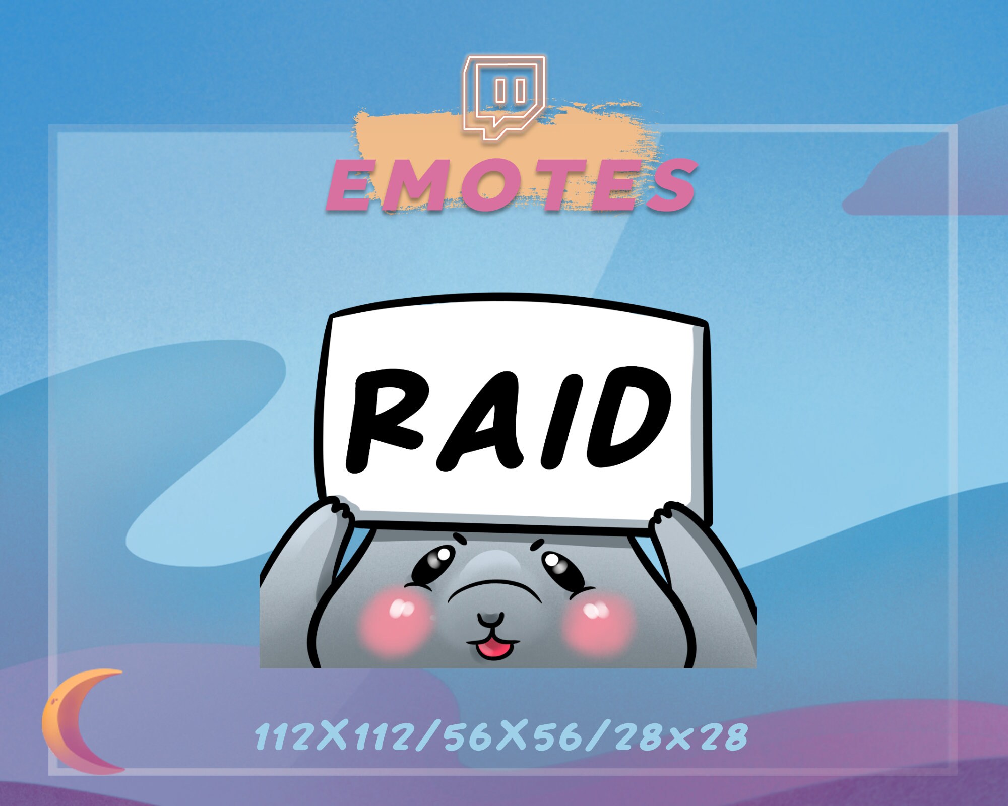 Cute RAID Hamster - Twitch Emote | Chibi Emote | Raid Emote | Kawaii ...
