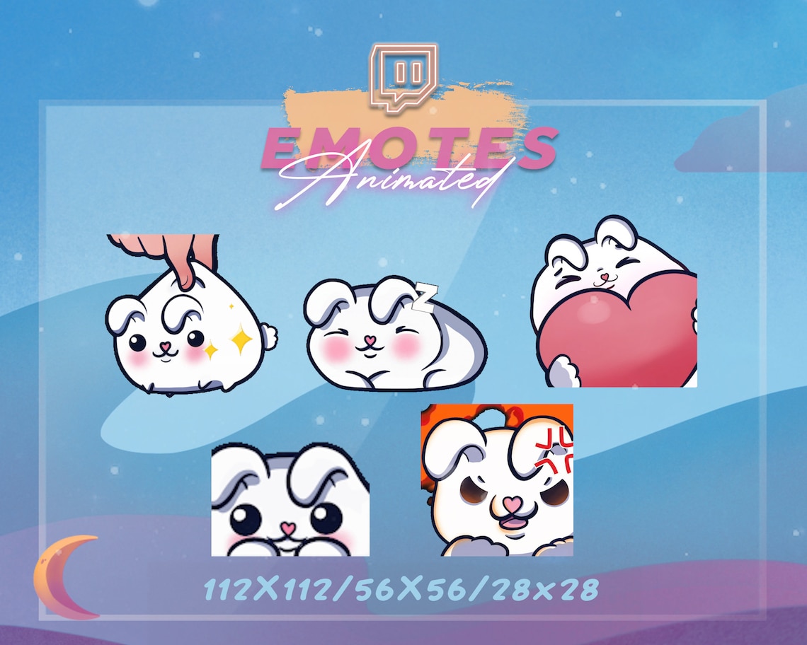 Twitch Chibi Emote Animated RAGE Bunny Chibi Emote - Etsy