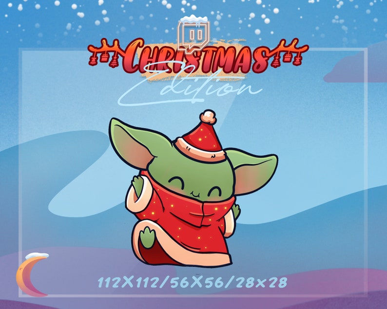 ANIMATED Twitch Emote Santa Yoda Dancing Emote Baby Yoda Discord Emote ...