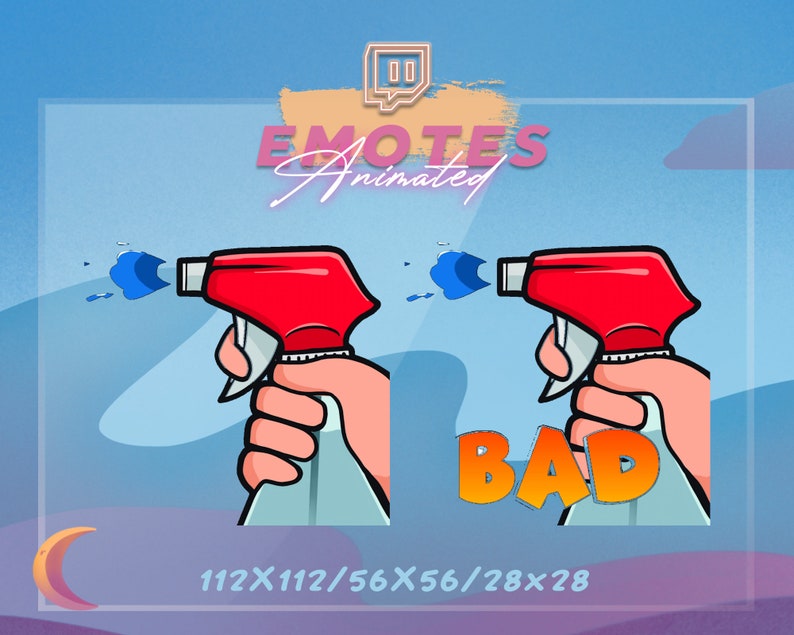 Animated Spray Bottle Twitch Emote | Funny Bad Spray Bottle GIF ...
