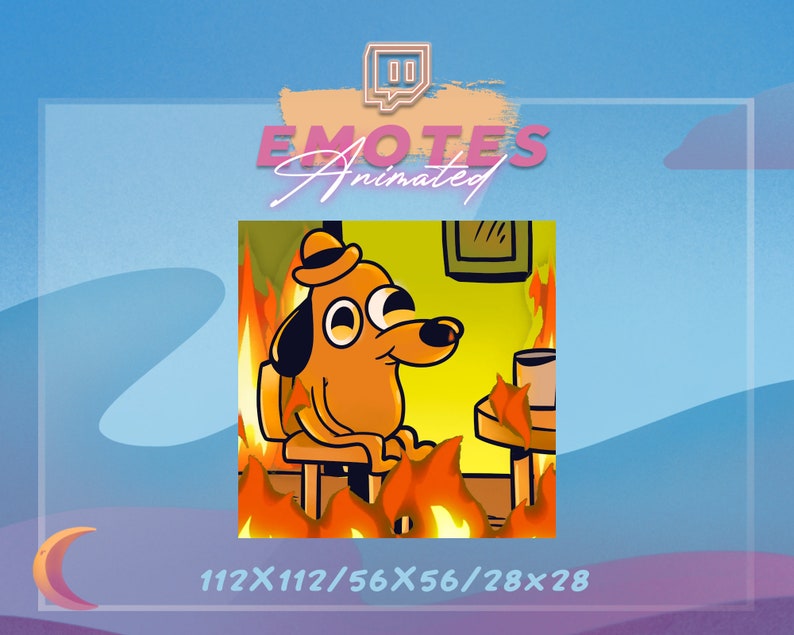 This is Fine Meme Emote Stream Emote Meme Emote Kawaii - Etsy