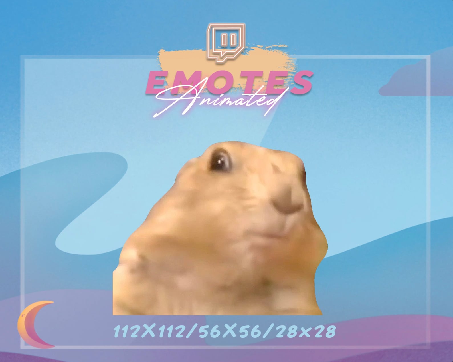 Dramatic Chipmunk Meme Emote: Animated GIF Stream Emote (digital ...