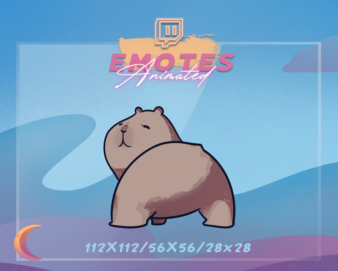 ANIMATED Twerk CAPYBARA Dancing Emote Juicy Emote Kawaii Emote Twitch ...