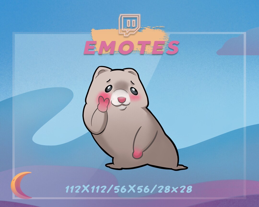 Twitch Emote - Hamster Meme | Chibi Emote | Kawaii Hamster | Streaming ...