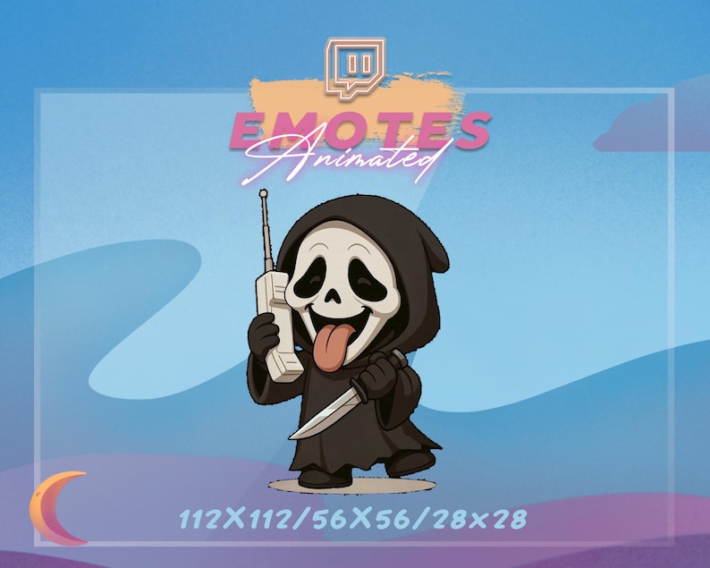Ghost Reaper Emote | Horror Ghostface Twitch Emote | Dark Meme Emote ...