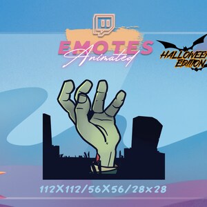 Zombie Twitch Emote - Animated Halloween Emote | Zombie Emote | Tomb ...