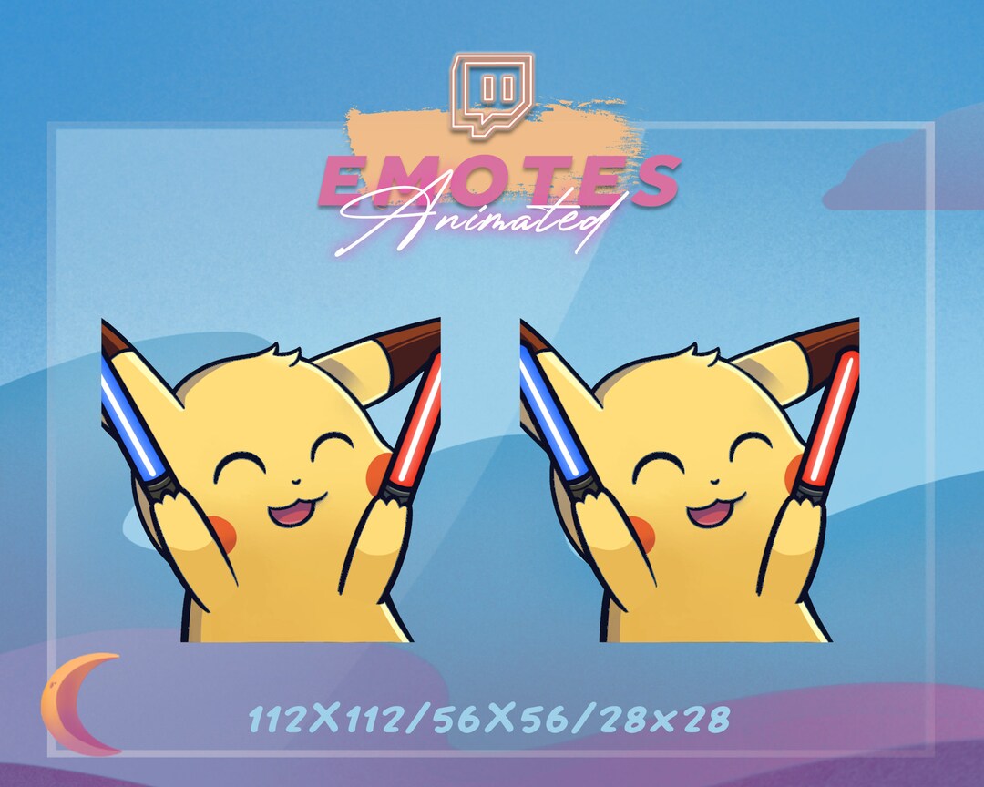 Animated Chibi Emotes Pikachu Glow Stick Pokemon Emotes Chibi Anime ...