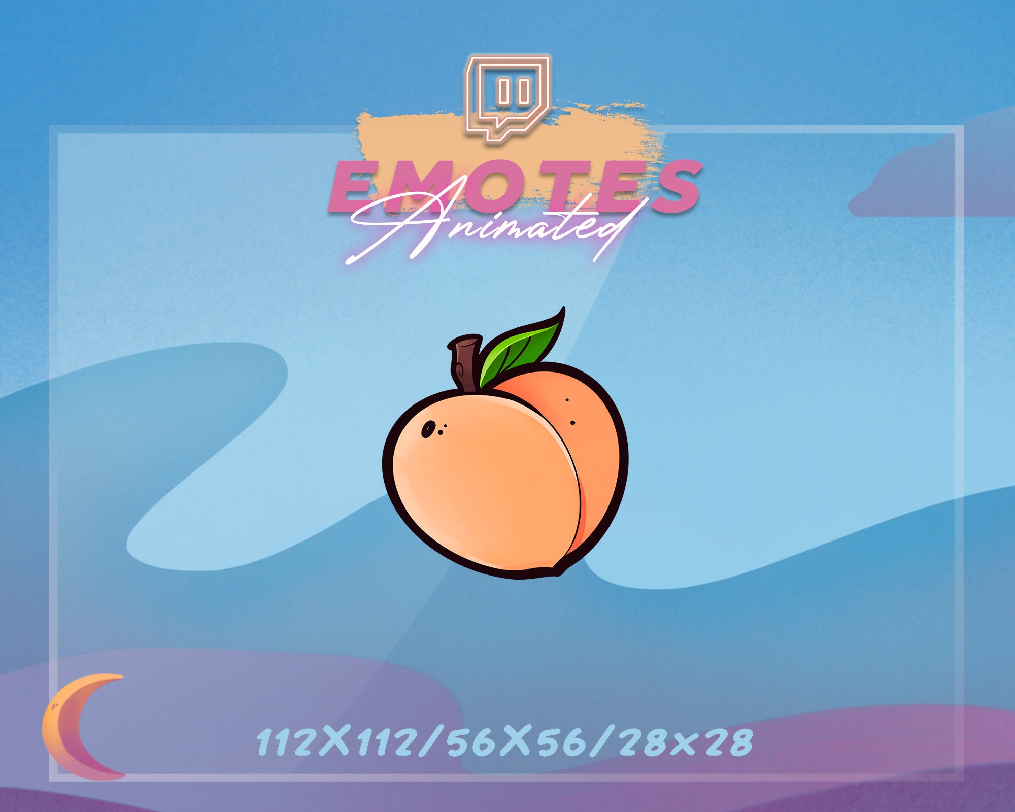Animated Peach Emote Cute Booty Emote Discord Emote Butt - Etsy Canada