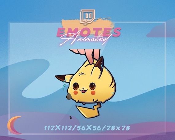 Animated Pokemon Chibi Emote Pikachu Twitch Emote Anime - Etsy