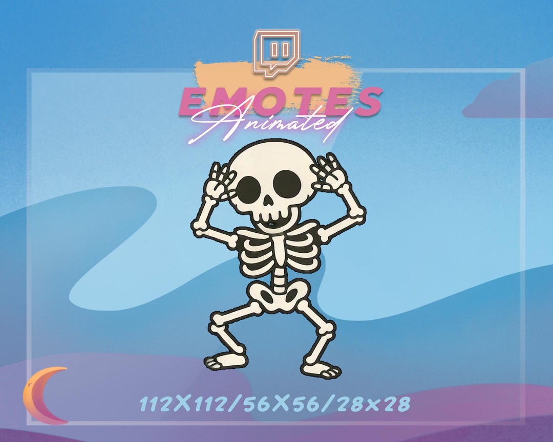 Dancing SKELETON Halloween Emote Twitch / Discord / Streaming Animated ...