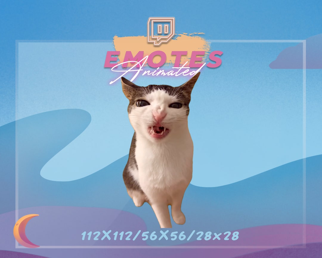 Crunchy Cat Meme Emote: Animated GIF Stream Emote (digital Download) - Etsy