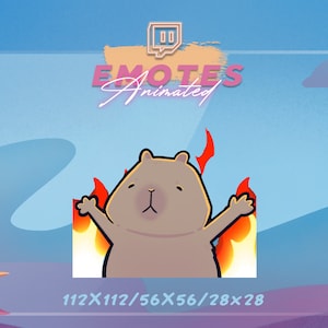 Animated Hellmo Emote CAPYBARA Emote Meme Emote Kawaii GIF Custom ...