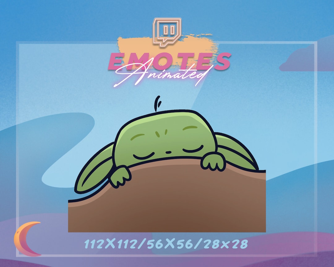 Twitch Baby Yoda Emote SLEEPING Chibi Emote Kawaii Emote Discord Emote ...