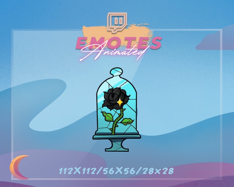 Animated Black Rose Emote - Twitch Emote | Discord Emote | Valentine's ...