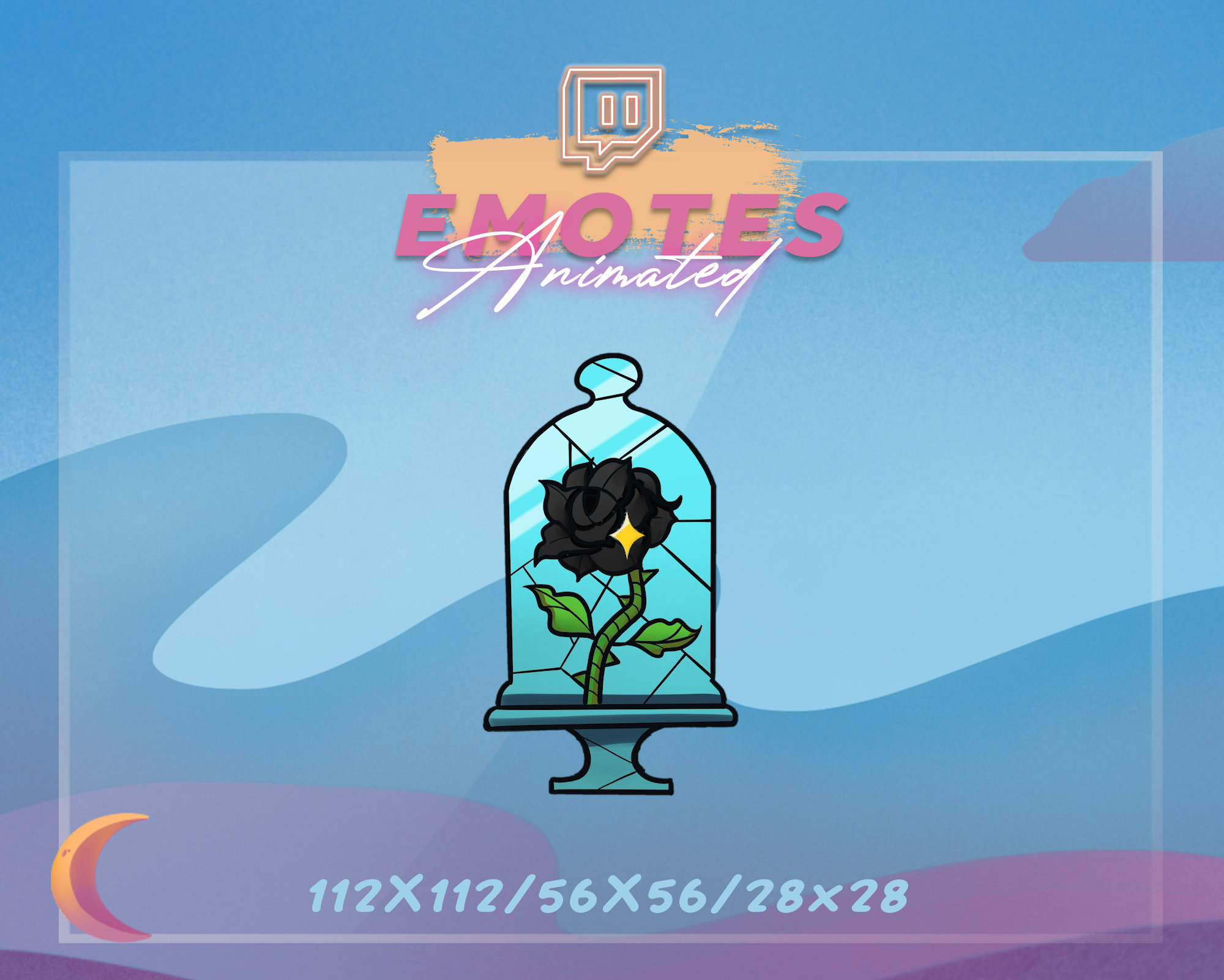 Animated Black Rose Emote - Twitch Emote | Discord Emote | Valentine's ...