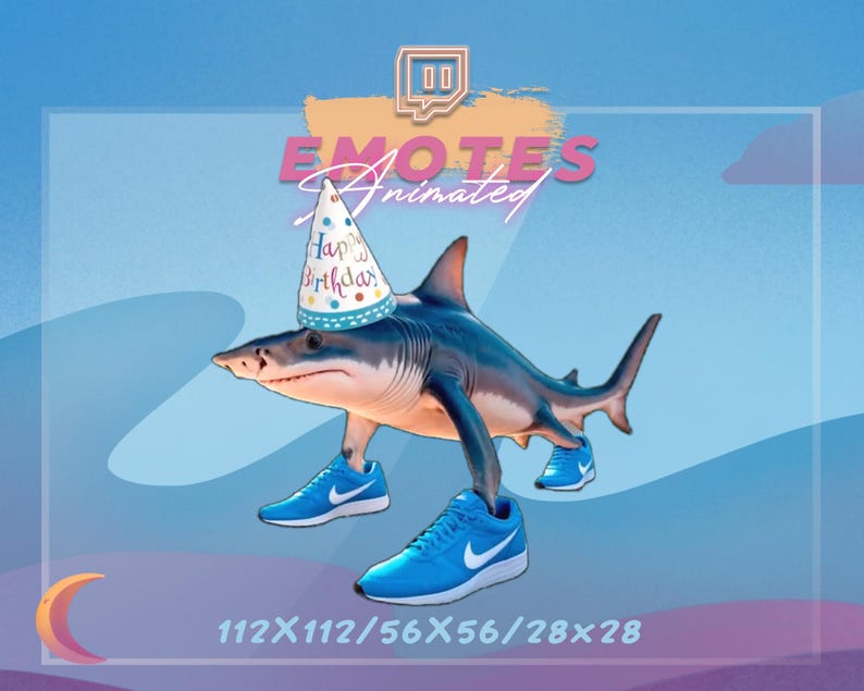 TRALALA SHARK - Meme Emote | Brainrot Emote | Meme Emote | Kawaii GIF ...