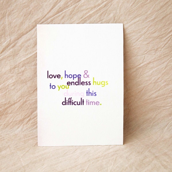 Difficult Times Greeting Card - Etsy