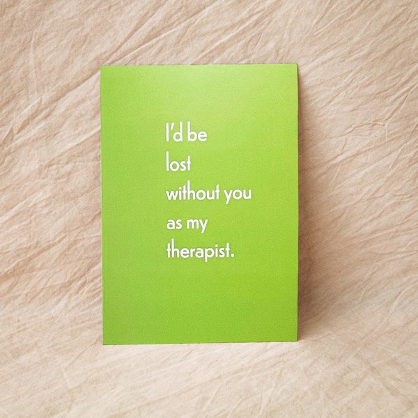 Therapist Appreciation Card - Etsy