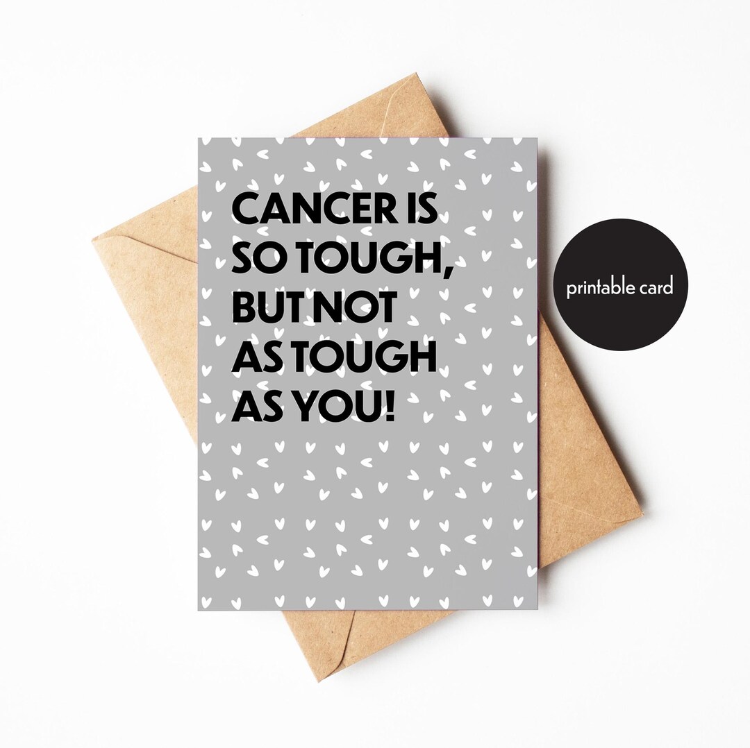 Printable, Cancer Greeting Card, Chemo Encouragement Gift, Get Well ...