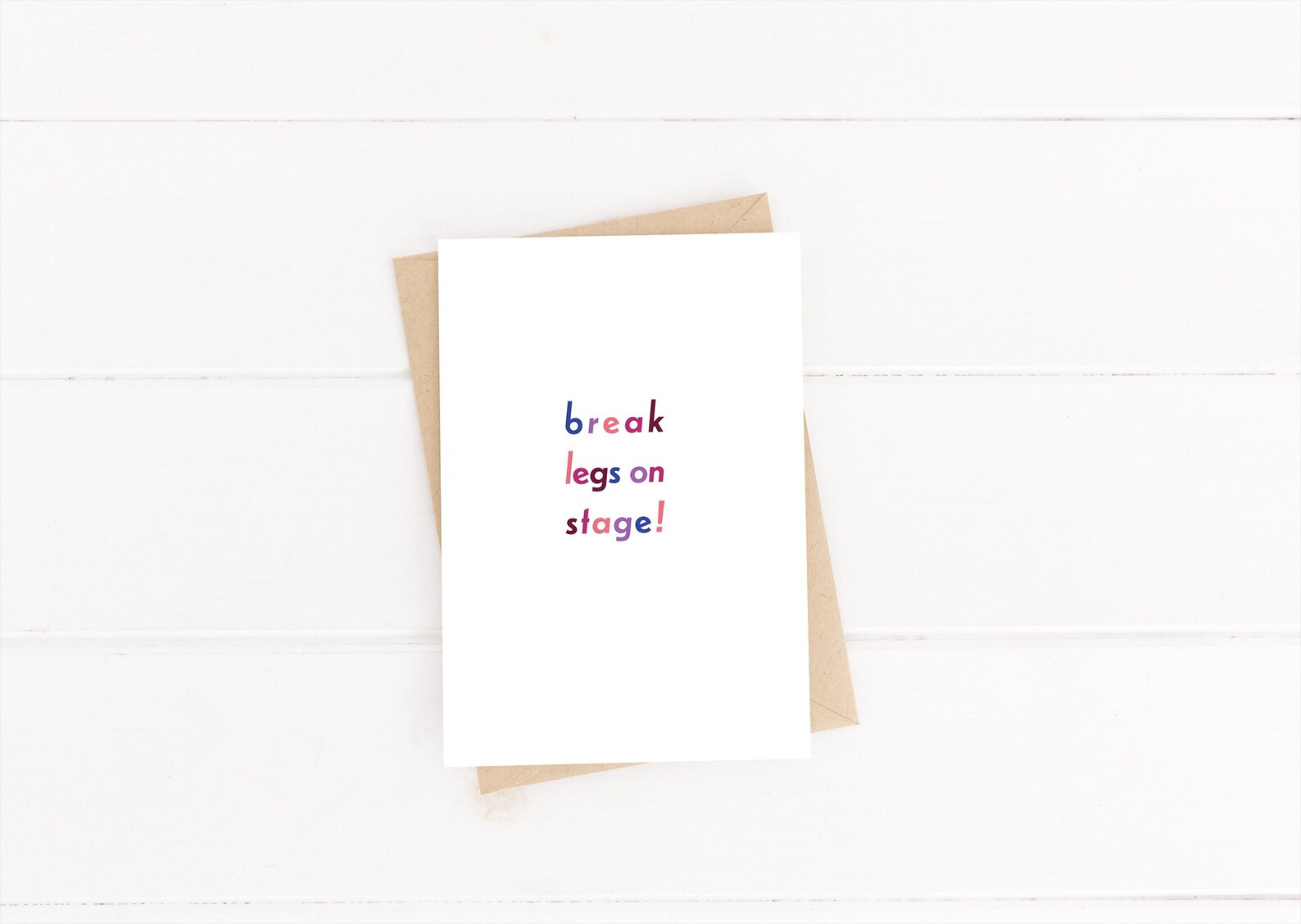Greeting Card, Break Legs on Stage Keepsake, Performer Dancer Musician ...
