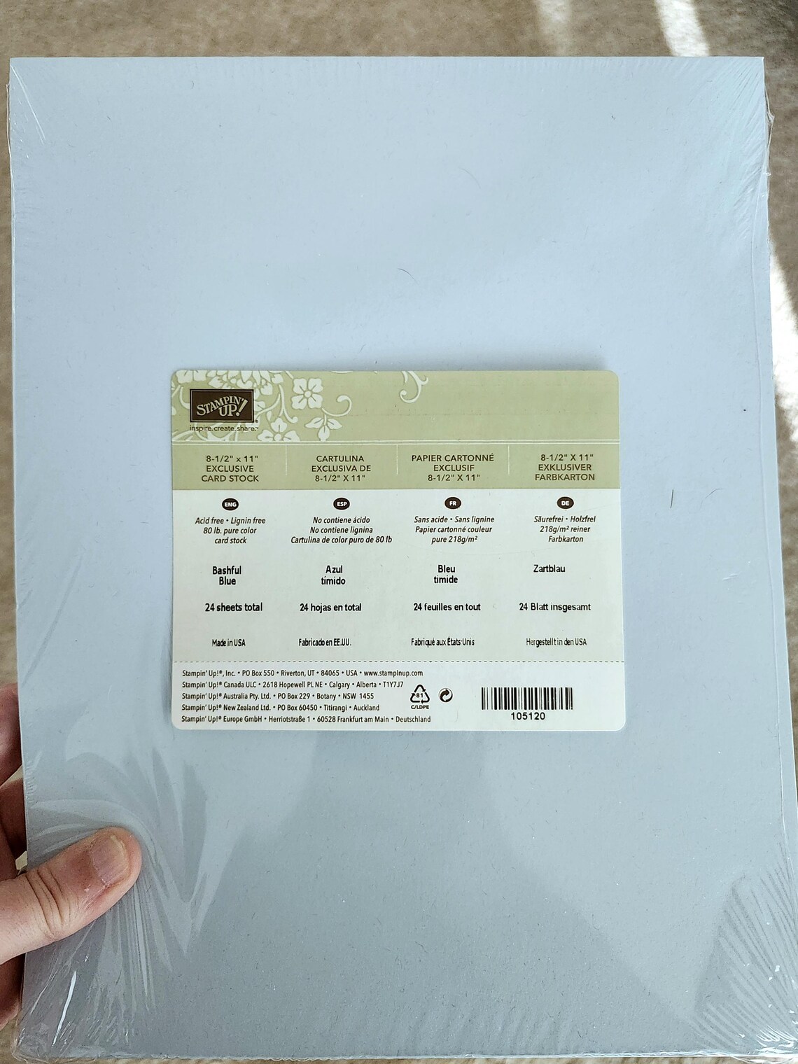 NEW Stampin up Cardstock Paper / Bashful Blue / Not Quite Navy / Cameo ...