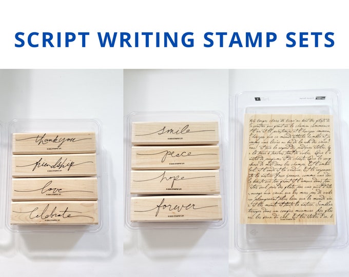 Stampin up Script Writing Stamp Sets | Retired | 2000 - 2005 | Craft ...