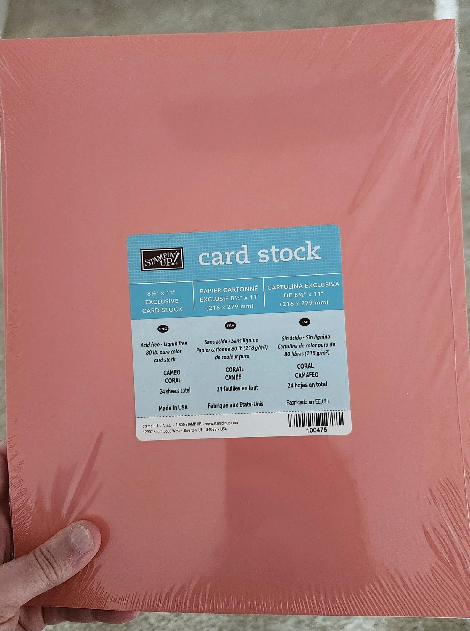 NEW Stampin up Cardstock Paper / Bashful Blue / Not Quite Navy / Cameo ...