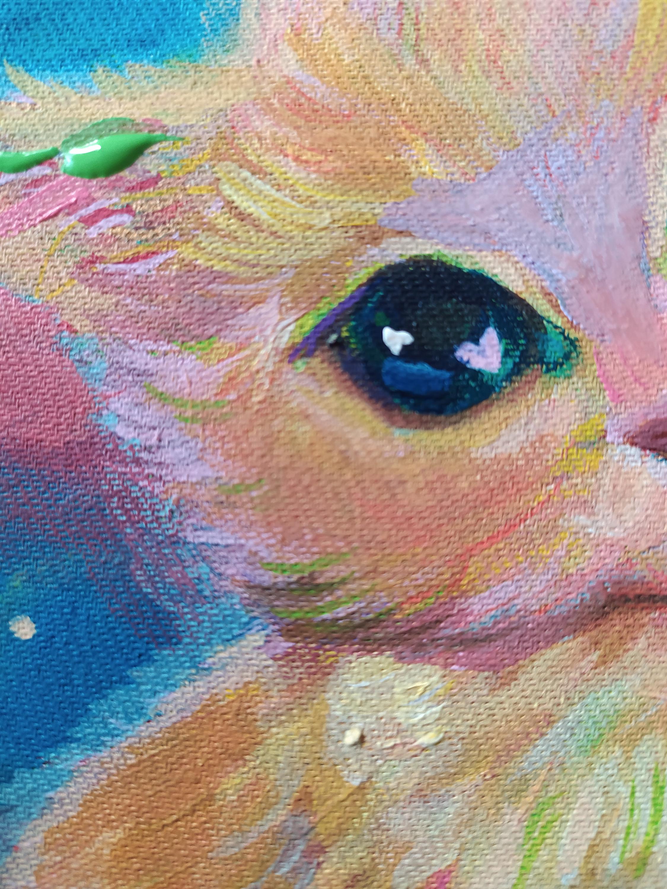 Original Cute Cat Acrylic Painting on Streched Canvas - Etsy