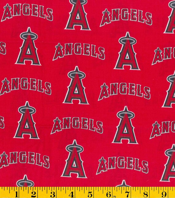 MLB Los Angeles LA Angels Halo Logo Fabric by the Yard | Etsy