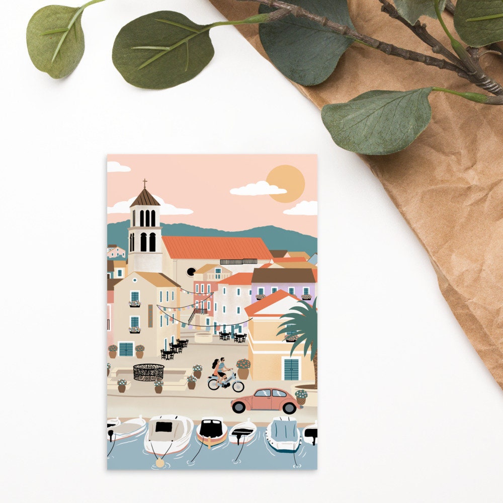 VODICE Croatia Postcard, Travel Card, A6 Postcard, A6 Mini Print Card ...